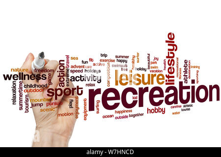 Recreation word cloud concept Stock Photo - Alamy