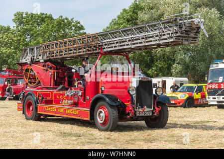 fire engine with turntable ladder Stock Photo - Alamy