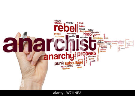 Anarchist word cloud concept Stock Photo - Alamy