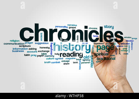 Chronicles word cloud concept Stock Photo - Alamy