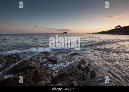 A view of the Great Mewstone at Wembury, Devon UK Stock Photo - Alamy
