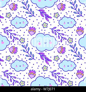 Cartoons background design, Kawaii expression cute character funny and ...