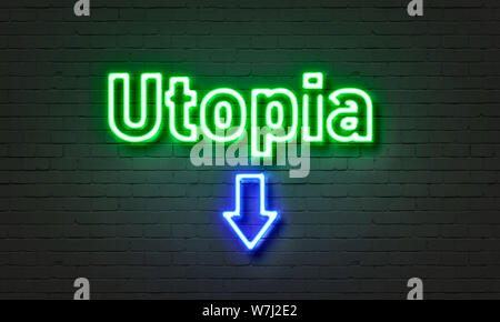 neon sign "Utopia Stock Photo - Alamy