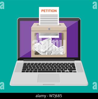 Petition concept flat illustration vector template, Petition form ...