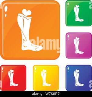 Zombie part icon set, simple style Stock Vector Image & Art - Alamy