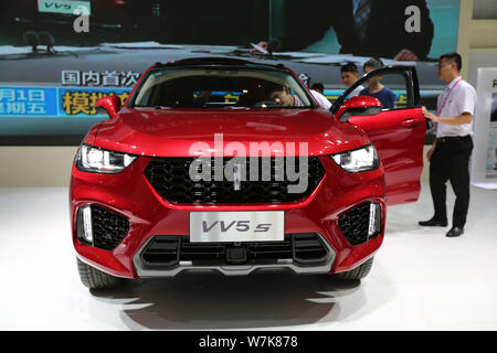 A WEY VV5 SUV of Great Wall Motor (GWM) is on display during the 17th ...