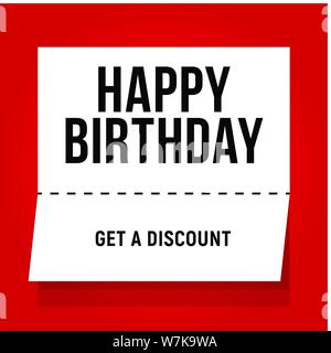 Tear-off paper template with advertisement text. Vector illustration ...