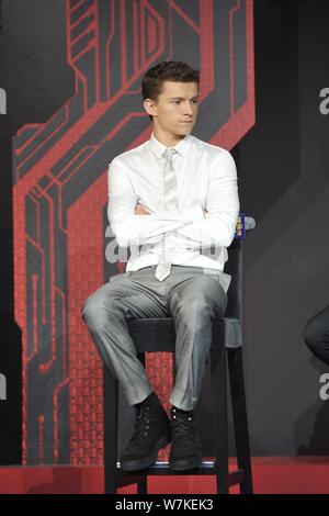 Tom Holland attends the "Spider-Man: Brand New Day“ fan-event during ...