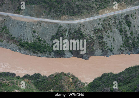 Landscape of the U-shaped First Bend of Jinsha River (Jinshajiang River ...