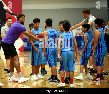 American basketball player Justin Anderson of NBA attends a press ...