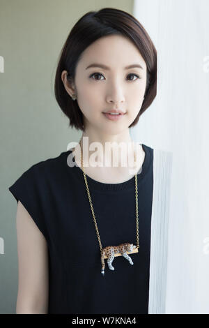 Taiwanese actress Ariel Lin poses for portrait photos during an ...