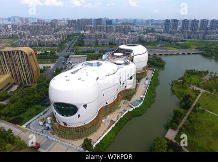 Aerial view of the China Comic and Animation Museum (CCAM) under ...