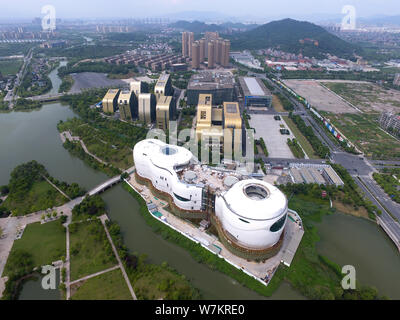 Aerial view of the China Comic and Animation Museum (CCAM) under ...