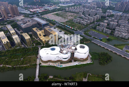 Aerial view of the China Comic and Animation Museum (CCAM) under ...