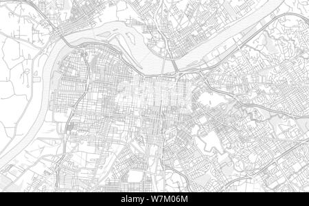 Modern City Map - Louisville Kentucky city of the USA with ...
