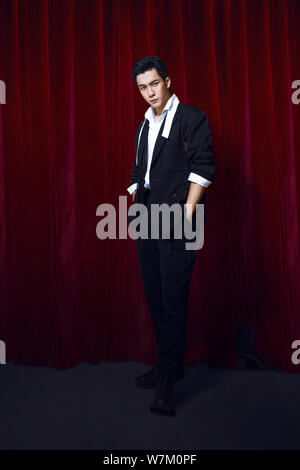 Chinese actor Elvis Han Dongjun poses for portrait photos during an ...