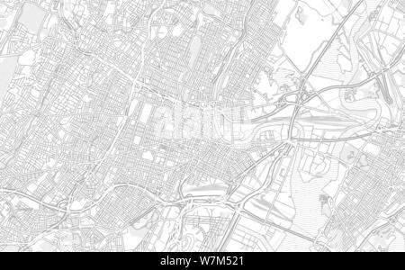 Modern City Map - Newark New Jersey city of the USA with neighborhoods ...
