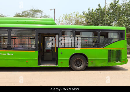 Side profile of a DTC bus, Delhi, India Stock Photo - Alamy