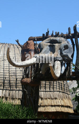 Entrance to Shakaland Zulu Cultural Village, Eshowe, Kwazulu Natal ...