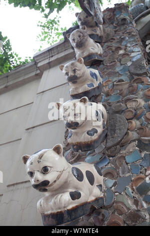 Porcelain House (also known as China House), with chinaware cemented ...