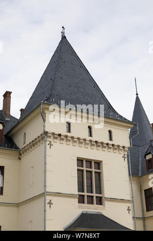 Beautiful renovated Andrassy Castle In Tiszadob, Hungary Stock Photo ...
