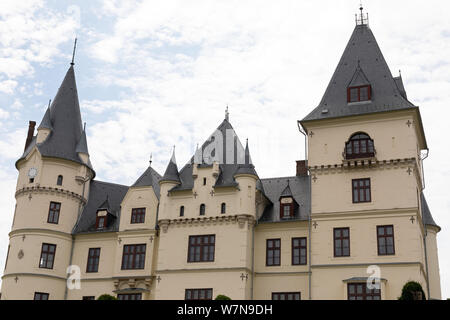 Beautiful renovated Andrassy Castle In Tiszadob, Hungary Stock Photo ...
