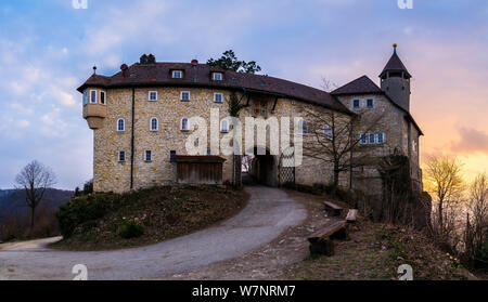 Teck Castle, Kirchheim Teck, Swabian Alb, Baden Wurttemberg, Germany ...
