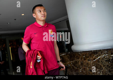 Fan Xiaodong of the Chinese national men's football team is pictured ...