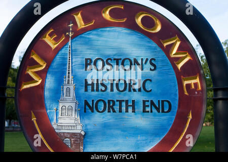 USA, Massachusetts, Boston, Welcome to Boston sign Stock Photo - Alamy