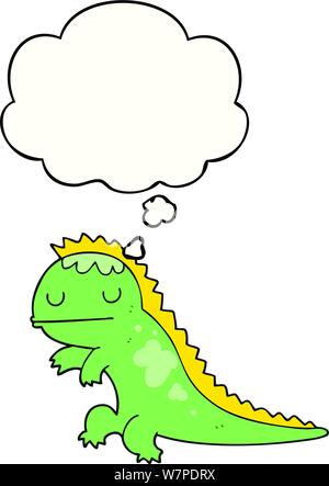 cartoon dinosaur with thought bubble Stock Vector Image & Art - Alamy