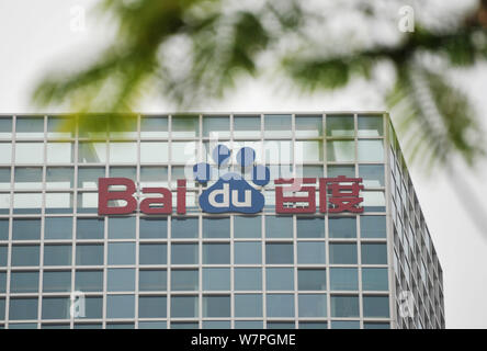 --FILE--View of an office building of Baidu, right, in Shenzhen city ...