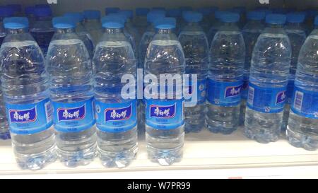 Bottles of Master Kong drinking water of Tingyi (Cayman Islands ...