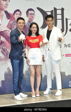 (From left) Taiwanese actor Wallace Huo, Hong Kong kungfu superstar and ...