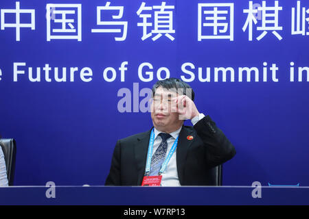 Chinese Go player Nie Weiping attends the closing ceremony of the 2015 ...