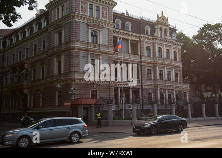 Russian embassy building Art Nouveau district Riga Latvia the Baltic ...