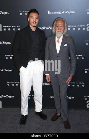 81-year-old Chinese model Wang Deshun, right, and American-born ...