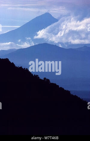 Virunga Massif Volcano Range (from left to right: Mount Visoke, Mount ...