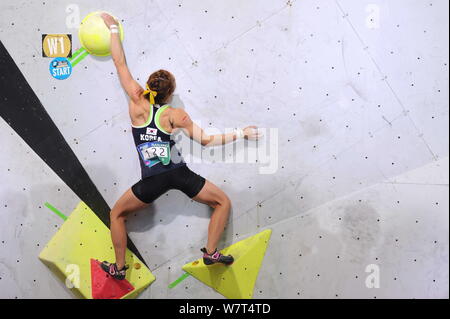 Jain Kim of South Korea competes in Lead Women's final event at the ...
