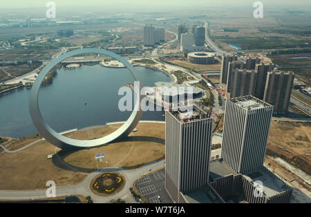 Aerial view of a gigantic steel loop dubbed the "Ring of Life" in ...