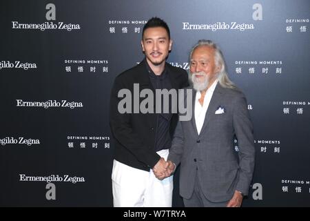 81-year-old Chinese model Wang Deshun, right, and American-born ...