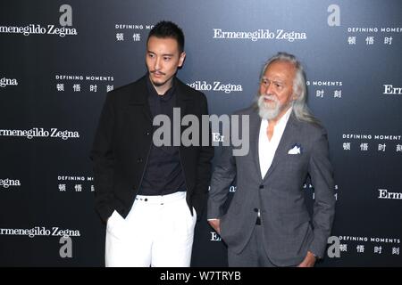 81-year-old Chinese model Wang Deshun, right, and American-born ...