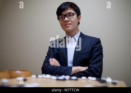 --FILE--Chinese Go player Ke Jie poses during an interview in Beijing ...