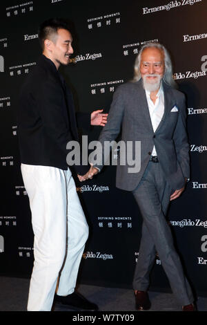 81-year-old Chinese model Wang Deshun, right, and American-born ...