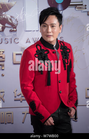 Taiwanese singer Jeff Chang Shin-Che poses on the red carpet for the ...