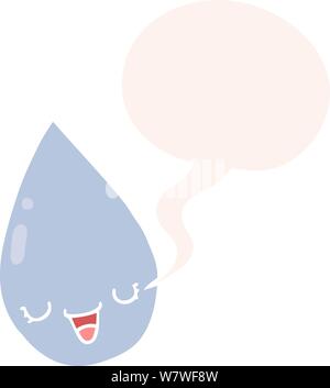Raindrop cartoon in character speaking on phone Stock Vector Image ...