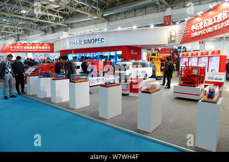 --FILE--View of the stand of Sinopec (China Petroleum & Chemical ...