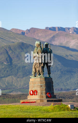 Scotland Commando Memorial statue overlooking the training area used ...