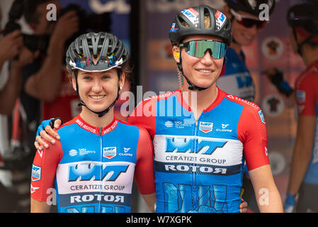 Lea Lin Teutenberg of WNT Rotor Pro Cycling Team before racing in the ...