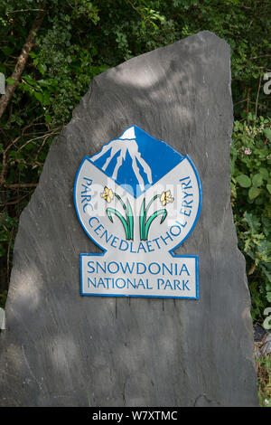 UK, Snowdonia National Park signage Stock Photo - Alamy