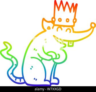Cute rat cartoon character with rainbow isolated illustration Stock ...